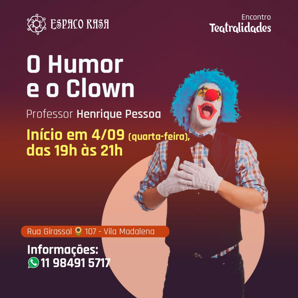 Oficina de Clown 2024 | Espaço Rasa - dança, música, teatro e saúde